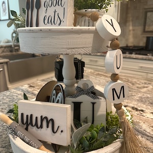 Farmhouse Kitchen Decor, Tiered Tray Decor, Funny Kitchen, Personalized ...