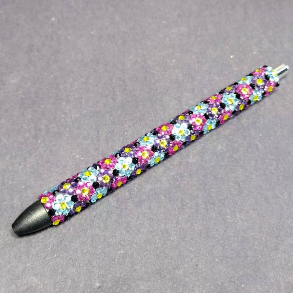 Retro Stacked Daisy Pen_rhinestone Template_ss10 Rhinestones_ Includes ...