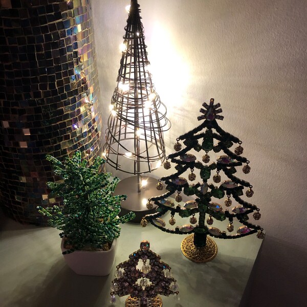 Wire Tabletop Christmas Tree LED Light - Etsy