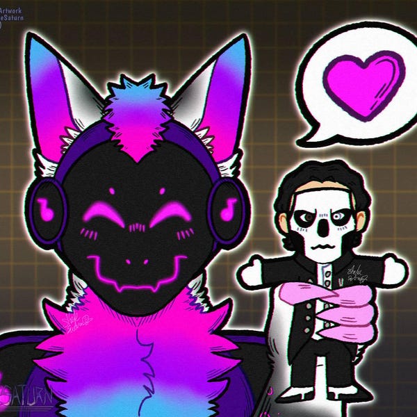 Custom Fursona Badge: Laminated Holographic Furry Art - Etsy