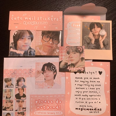 Txt Mail Stickers pack of 20 Cute Kpop Happy Mail Square Stickers - Etsy