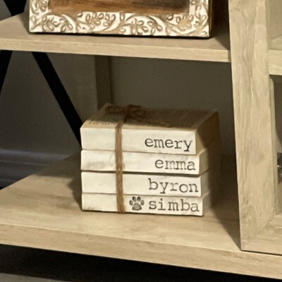 Stamped Book Stack Personalized Custom Bookset - Etsy