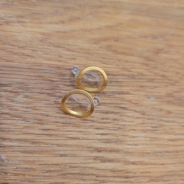 Hoops 15mm Invisible Clip on Earrings, Clip on Hoop Earrings, Non ...