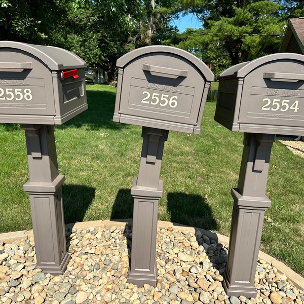 Custom Mailbox Number, Traditional Mailbox Decals, Mailbox Stickers ...