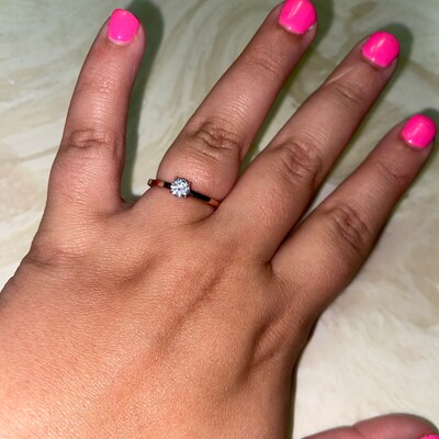 More Sizes 1/2 Ct Promise Ring, Engagement Ring, Round Solitaire Ring ...