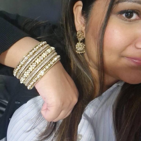 Silver Bridal Set - Pearl Indian/ Pakistani Style With Jhumka Earring ...