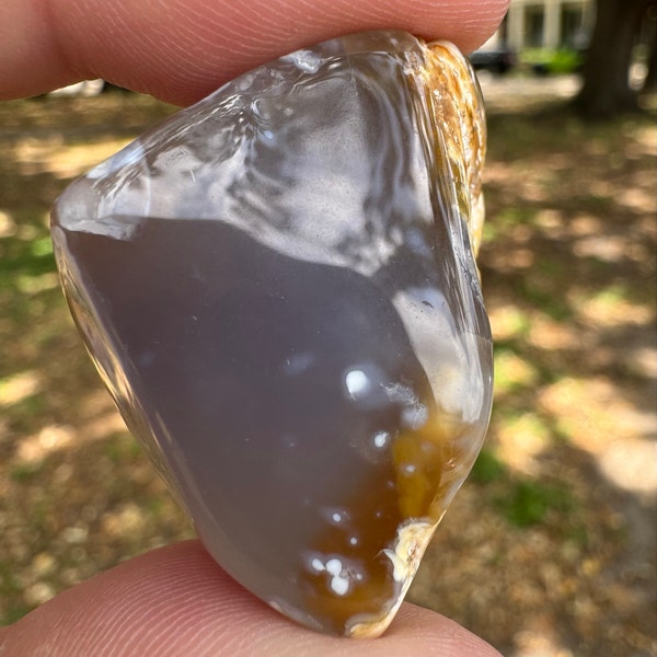 GIANT 2.2lb Tumbled Botryoidal Agate Limb Cast UV Green (montana ...