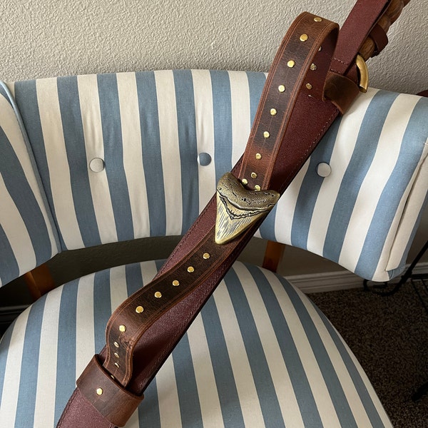 Large Sharks Tooth Belt Buckle: Fossil Style, Fits 1.5'' Strap - Etsy