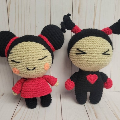 PDF: Pucca and Garu Amigurumi Doll Crochet Pattern by Crochelandia - Etsy