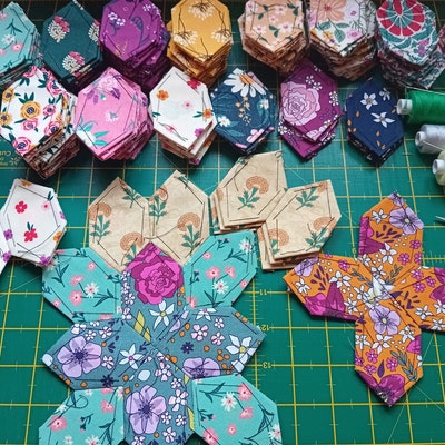 Elongated Hexagon EPP Template, Crosses English Paper Piecing Template ...