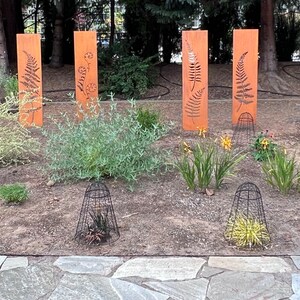 Fern Panel, Rusty Privacy Screen, Garden Panel, 48x12 With Stakes ...