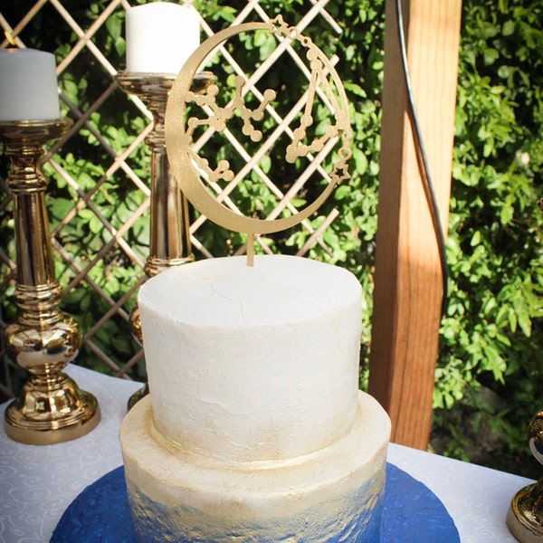 Constellation Wedding Cake Topper, Celestial Wedding Cake Topper, Space ...