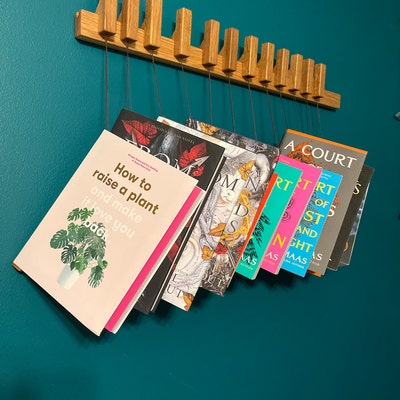 Custom Made Wooden Book Rack / Bookshelf in Walnut. Pins Also Work as ...