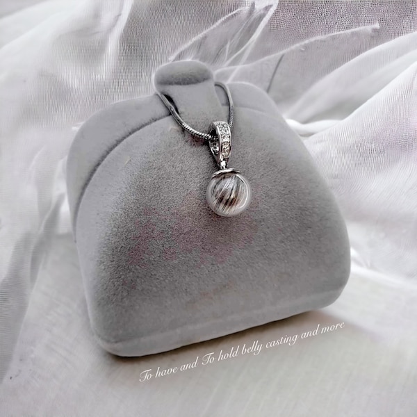 Glass Ball Pendant W/ Sterling Silver Loop Caps (.925/miniature/small ...