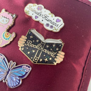 Adorable Book Enamel Pin for Introvert Reading Lovers Great Stocking ...