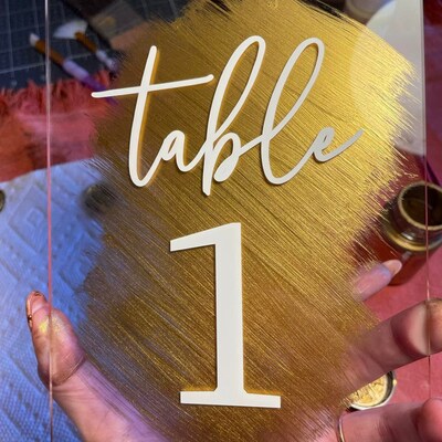 Wooden Table Numbers, Table Number Decal, Wedding Table Numbers - Etsy