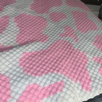 Cow Print Afghan C2C Crochet Pattern, Written Row Counts, C2C Graphs ...