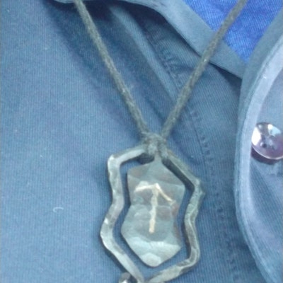 Forged Iron Tiwaz Tyr Tiw Rune Viking Amulet Runic Nordic Pendant ...