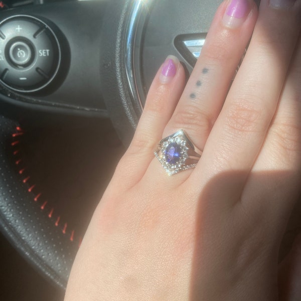 V Ring Set, Stacking Ring, Chevron Ring, Minimalist Ring, Wedding Band ...