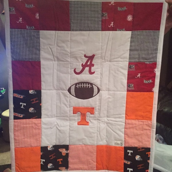 OU/OSU House Divided Baby Quilt - Etsy