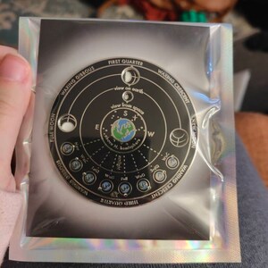 Lunar Phases Enamel Pin Moon Chart Spinner / Spinning Pin Space ...