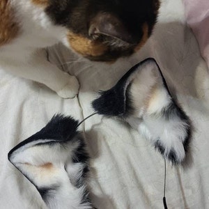 Handmade Fox Ears Tail Set Furry Faux Fur Animal Ears Hairband, Cute ...