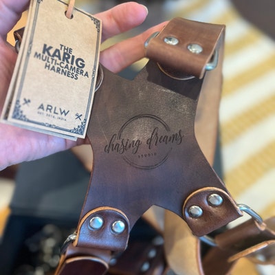 Karig Leather Dual Camera Harness in Full Grain Water - Etsy