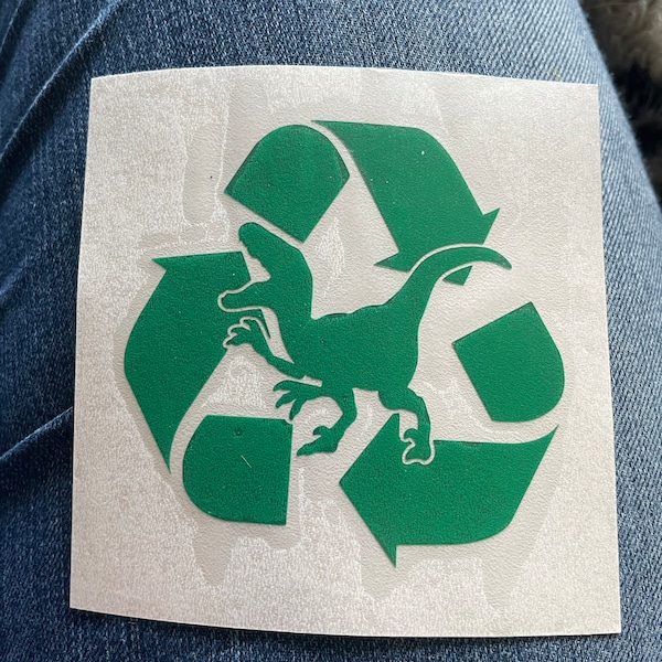 Fueled by Recycled Dinosaurs Vinyl Decal, Recycle Dino Fuel Decal ...