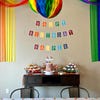 Rainbow Birthday Banner, Happy Birthday Decorations, Party Theme Photo ...