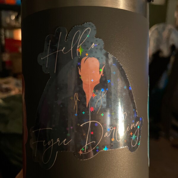 ACOMAF Holographic Waterproof Sticker - "hello, Feyre Darling" - Mor ...