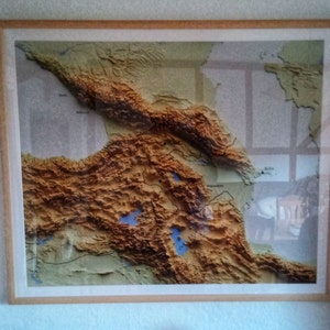 Iraq Relief Map Printable Decor - Etsy