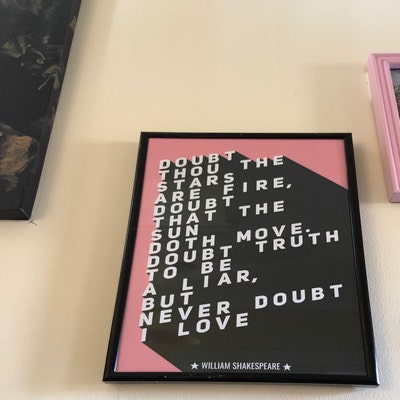 HAMLET Poster Shakespeare Poster Quote William Shakespeare - Etsy