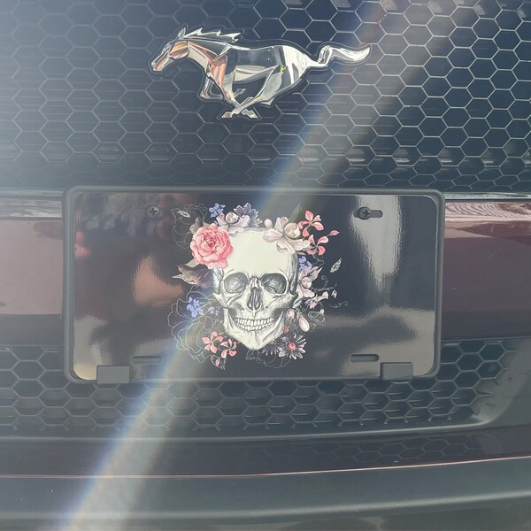 Distressed American Flag License Plate Muted Gray Don't Tread on Me ...