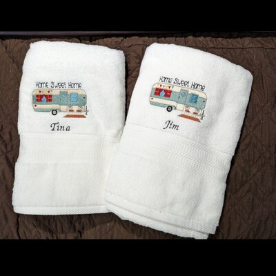 Home Sweet Home Camper Machine Embroidery Design, RV Camper Embroidery ...