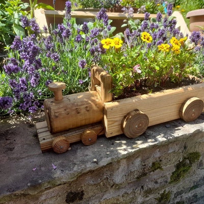 Handmade Wooden Rocking Bench Planter - Etsy