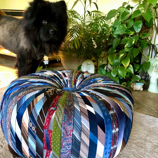 Custom Tuffet Stool Made With YOUR TIES! - Etsy