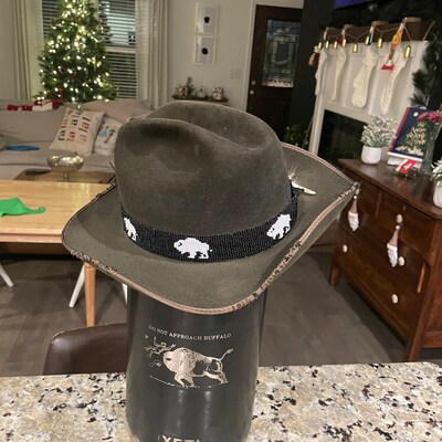 Wolf Pack Hat Band. Multi Colored Wolves on a Blue Back - Etsy