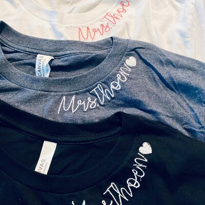 Custom Embroidered Shirt, Embroidered Personalized Shirt, Embroidered ...