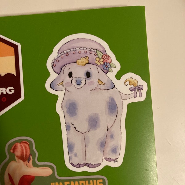 Angel Cake Cow Sticker - Etsy