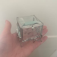 Glass Ring Box for Wedding and Engagement, Wedding Ring Box, Glass ...