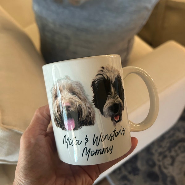 Two Baby Face Mug, Personalized Photo Gift, Custom Baby Face Mug ...