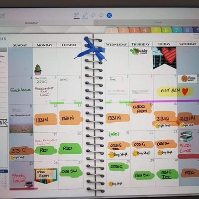 Digital PDF Weekly Planner for iPad Pro Air Mini 2024 to 2025 ...