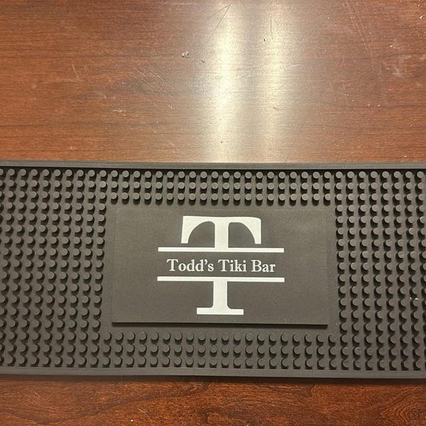 Bar Mat, Personalized Bar Mat for Home Bar Coffee Bartender Mat, Custom ...