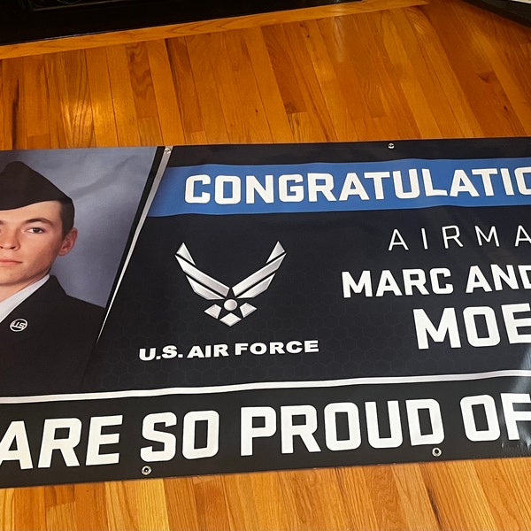 Air Force Graduation Banner | Welcome Home, Photo Option - Etsy