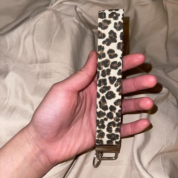 Leopard Print Wristlet Key Chain - Etsy