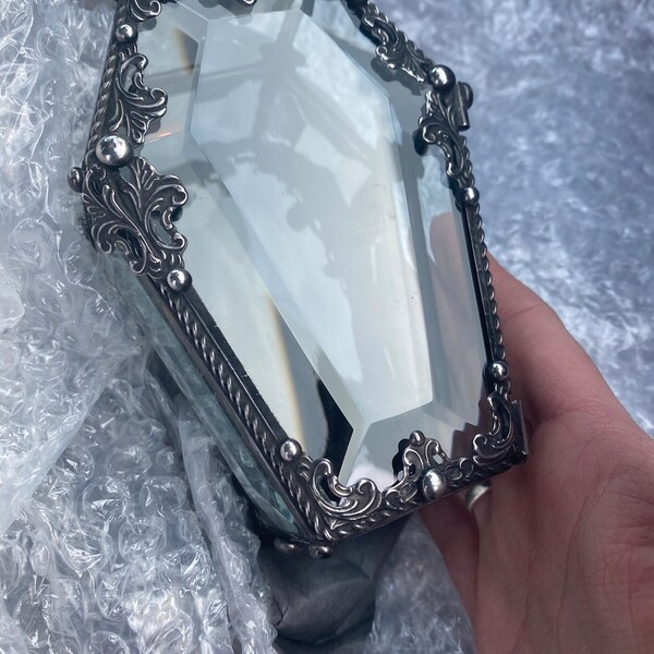 Coffin Box, Length: 13.5 Cm (5.3’’), Small Glass Box for Jewelry ...