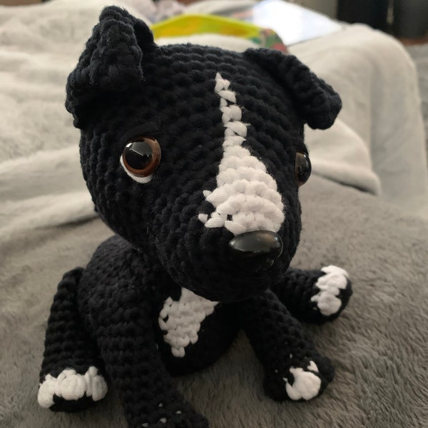 Staffordshire Bull Terrier Dog Amigurumi Crochet Pattern - Etsy