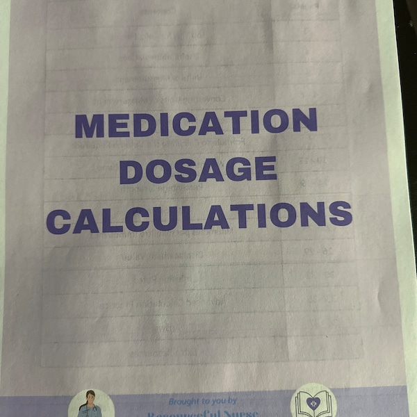 Complete Dosage Calculation Study Guide Bundle | Drug Calculations ...