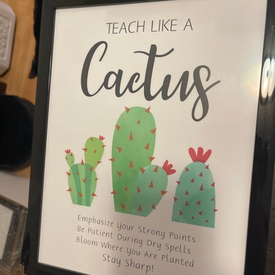 Cactus Print, Cactus Decor Printable and Cactus Wall Art for Cactus ...