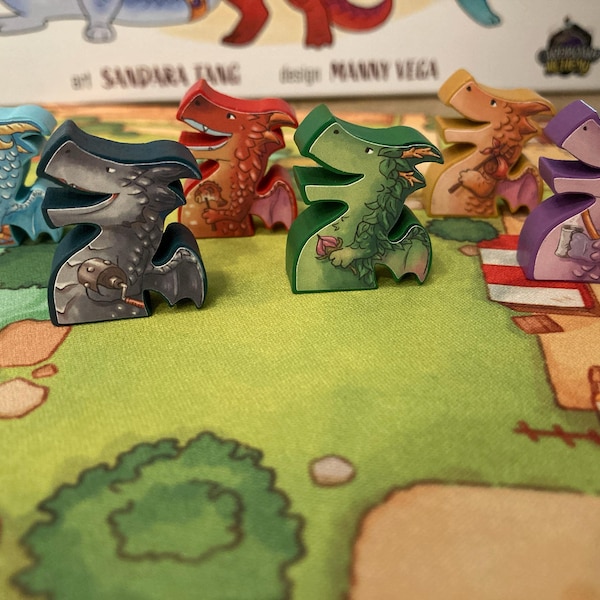 FLAMECRAFT - Matte Vinyl Meeple Stickers/decals Upgrade Kit ...